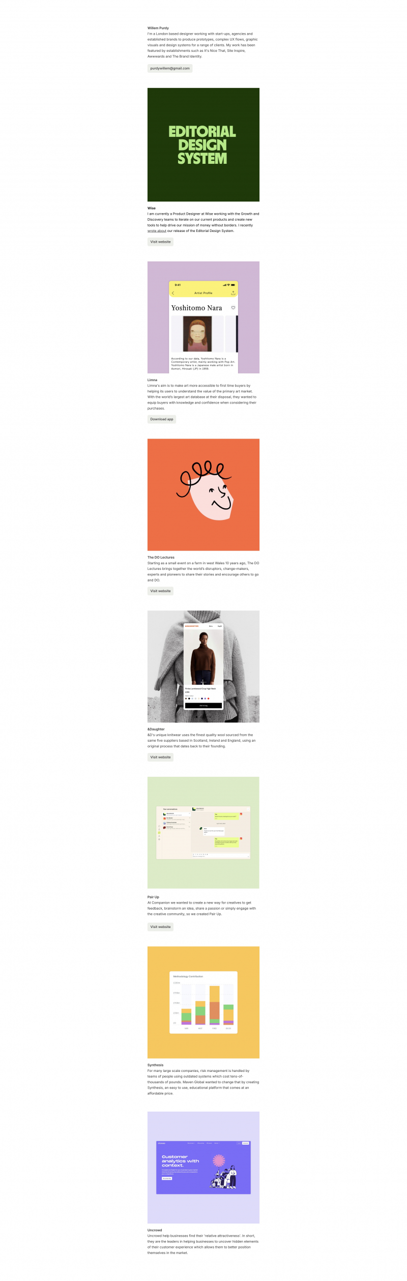 Willem Purdy Website on Saman Archive